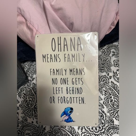 Accents | Disney Stitch Ohana Sign | Poshmark